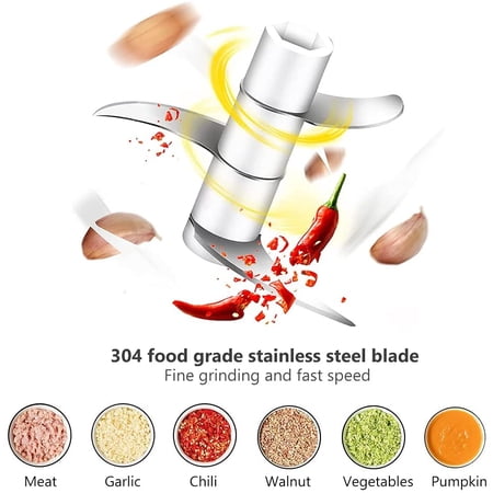 Mini Garlic Chopper, Electric Food Processor, Garlic Mincer Portable ...