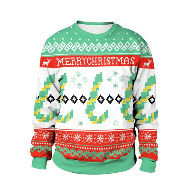 Suéter de Navidad feo para regalo, Jersey divertido de Papá Noel y elfo ...