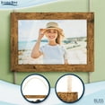 Icona Bay 4x6 Hanging Picture Frames, 4 Rustic Brown Composite Wood ...