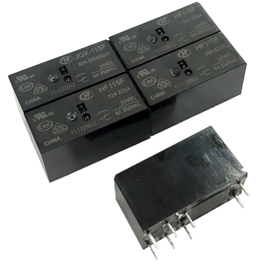 5 Pcs DC Coil Relay 24V 8A 8Pin 2ON 2OFF General Purpose Relay ...