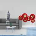 7 Pieces Guan Yin Statue Folding Paper Fans Traditional Sculpture Stone ...