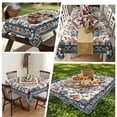 Bohemia Ethnic Flower Texture Table Cloth 54x54in, Waterproof Square ...