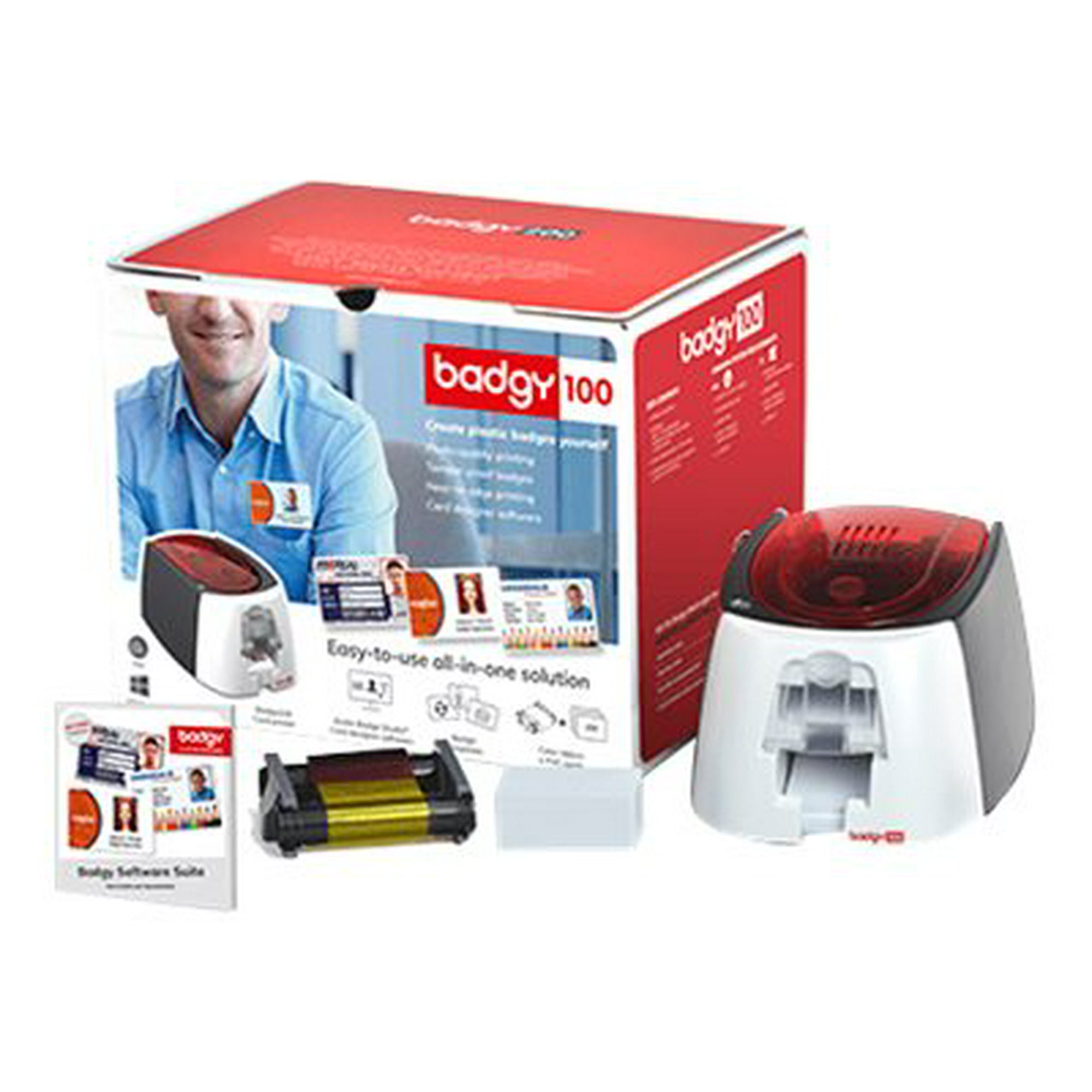 Click here for Evolis Badgy100 Color Plastic Card Printer prices