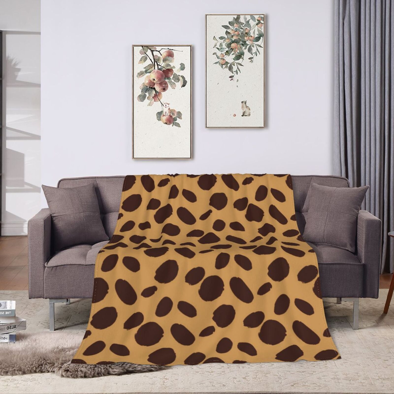 ZNDUO Modern Abstract Print Pattern Throw Blanket, Lightweight Cozy ...