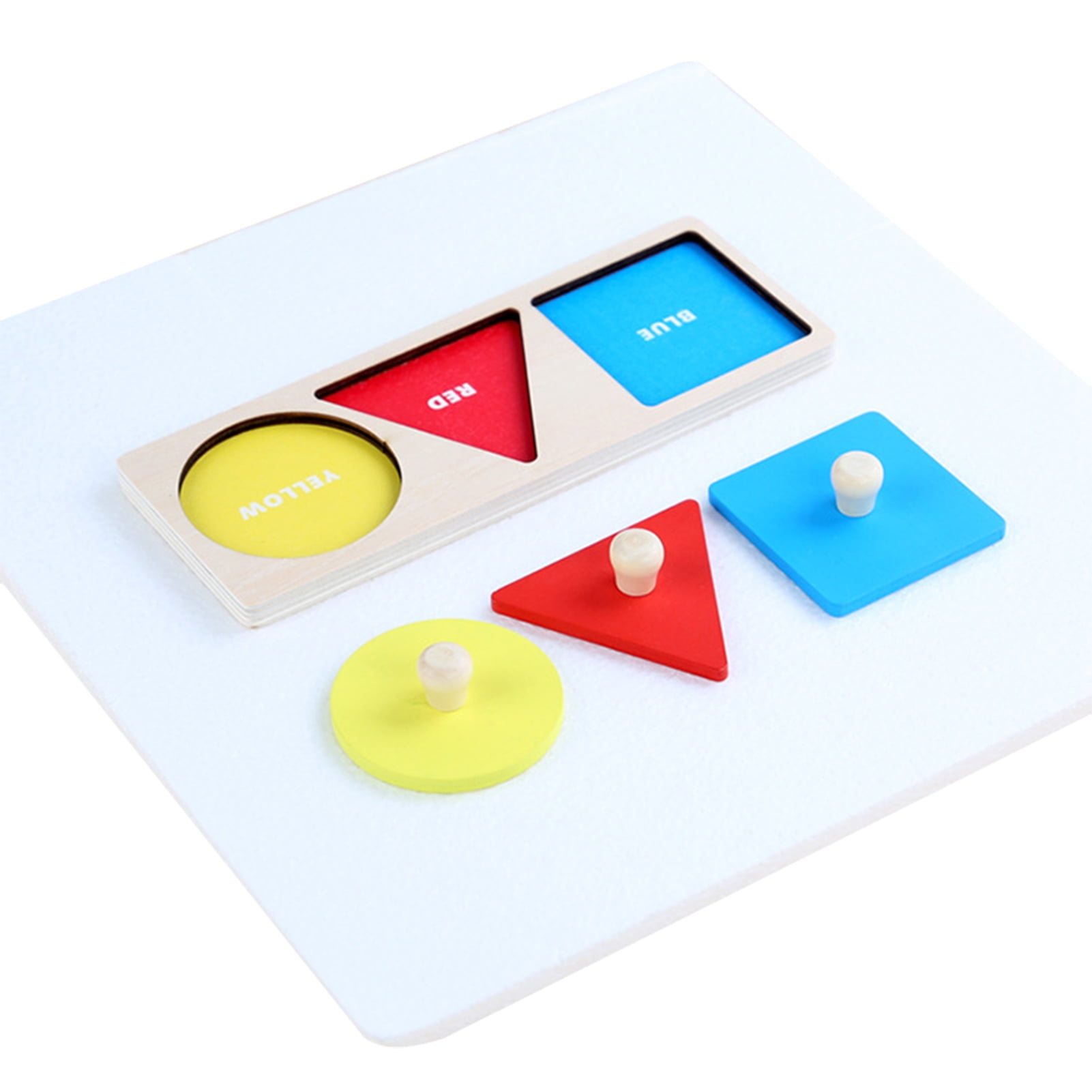 Younar Montessori Multiple Shape Puzzle | Shapes Jumbo Knob Wood Puzzle ...