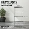 Design Ideas MeshWorks 5 Tier Steel Storage Shelving Unit Bookshelf ...