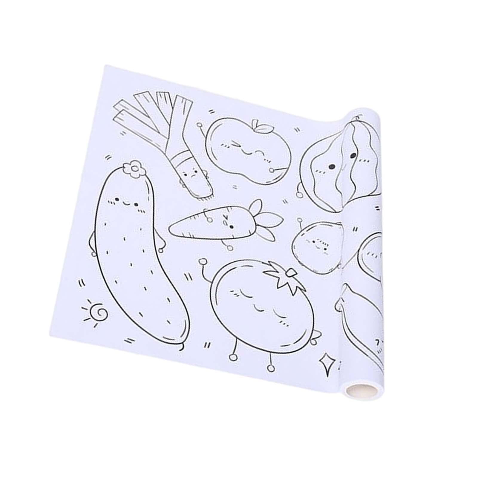 Sticky Drawing Paper Roll 12x118inch Coloring Stickers Creative ...