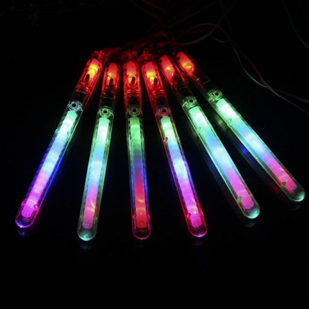12 Pack Led Light up Sticks for Kids,Colorful Flashing LED Strobe Stick ...