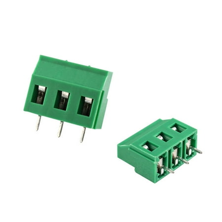 Premium 3 Position 3 Pin Plug-in PCB Terminal Block, 5.08mm Pitch PCB Mount Screw Terminal Block ...