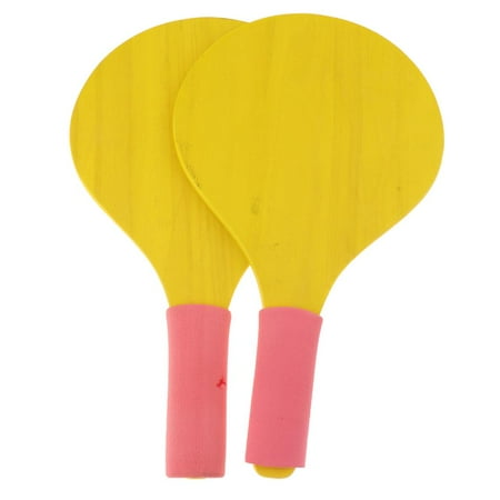 Creative Paddle Ball Beach Game Wooden Set Of 2 Paddles Children Office ...