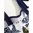 Beranmey Womens Retro Floral Printed One Piece Swimsuit With High