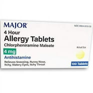 Equate Chlorpheniramine Maleate ChlorTabs Tablets, 4 mg, 100 Count ...