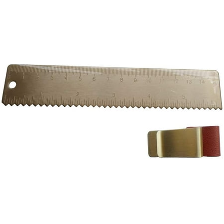 Small Metal Ruler 6 Inch (15cm) Brass Ruler for Bullet Journal with One ...