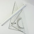 Mr. Pen- Drafting 3 Pc Large Transparent Triangular Ruler Set, Easy ...