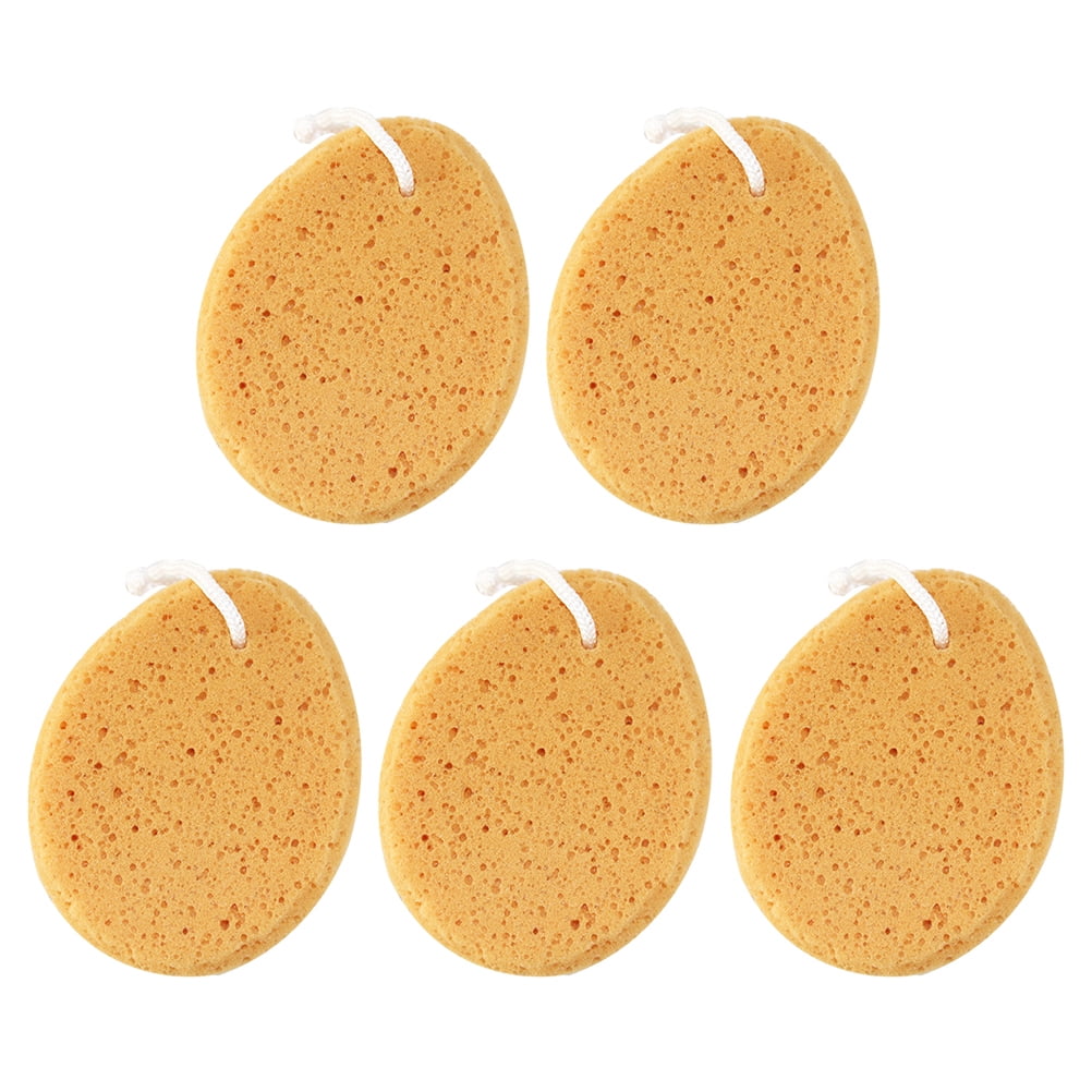 5PCS Oval Shaped Bath Sponge Honeycomb Design Body Cleansing Sponges ...