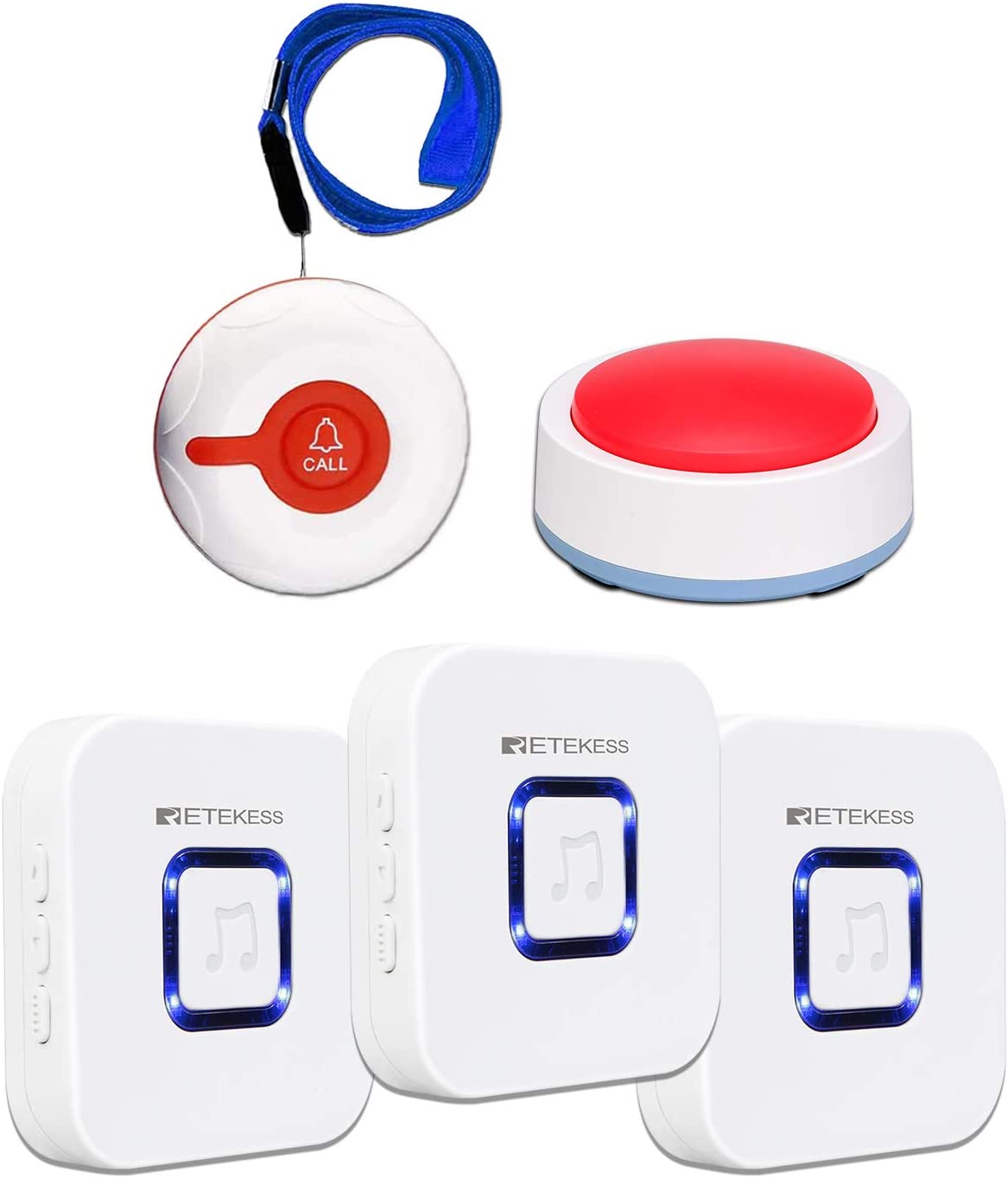 Finydr TH003 Wireless Call Button System,Chime Alert System,4 Level ...