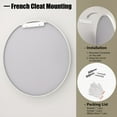 Apmir Round Aluminum Alloy Framed French Cleat Mounted Wall Decor ...