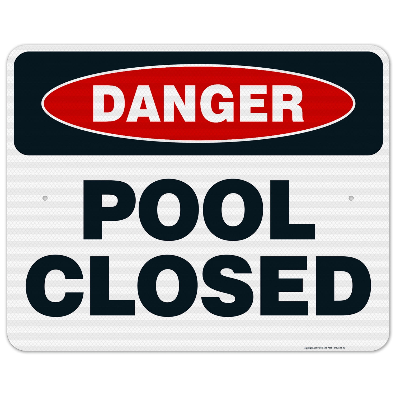 Ohio Danger Pool Closed Sign, Complies With State Of Ohio Pool Safety ...