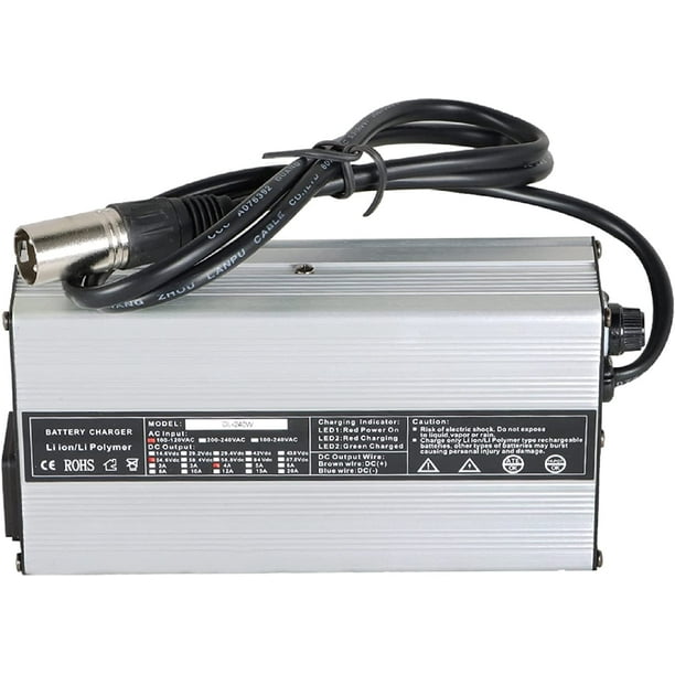 LABLT DL-240W 54.6V 4A Li-ion/Li-Polymer Battery Charger with 3-Pin XLR ...