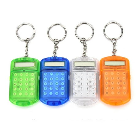 Mini Calculator with Keychain 8 Digits Display Casing Portable Pocket ...