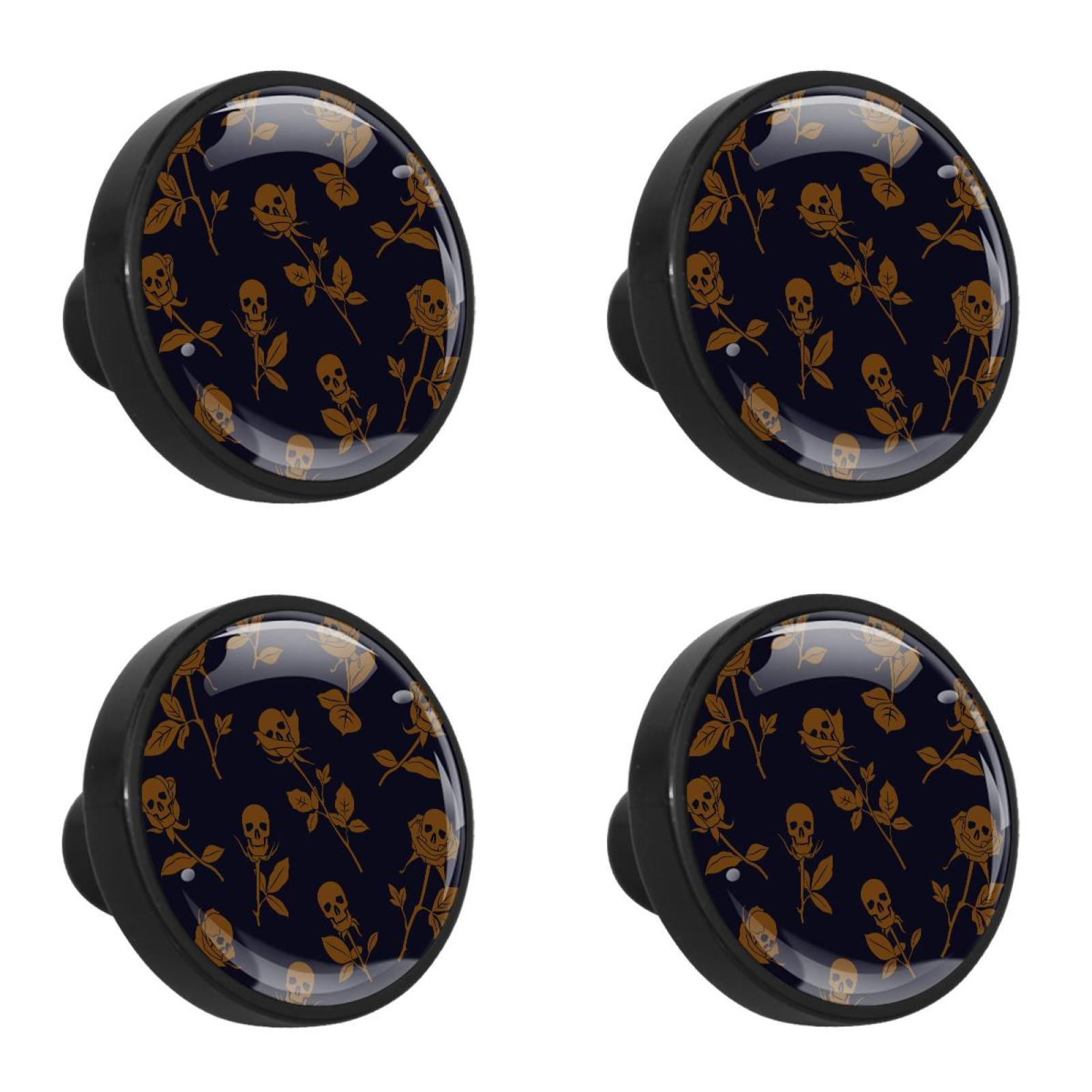 4 Pcs Skull Knobs for Kitchen Cabinet Cupboard Dresser Bookcase Drawer ...