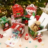 HOWAF 24Pack Small Christmas Boxes, Kraft Paper Christmas Treat Boxes ...