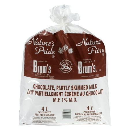 Brum's 1% M.F Chocolate, Partly Skimmed Milk., 4 L Bag - Walmart.ca