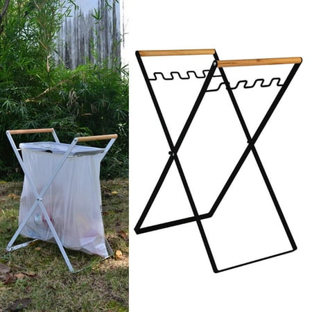 Foldable Foldable Trash Bags Holder Stand Hanging Garbage Bags Metal ...