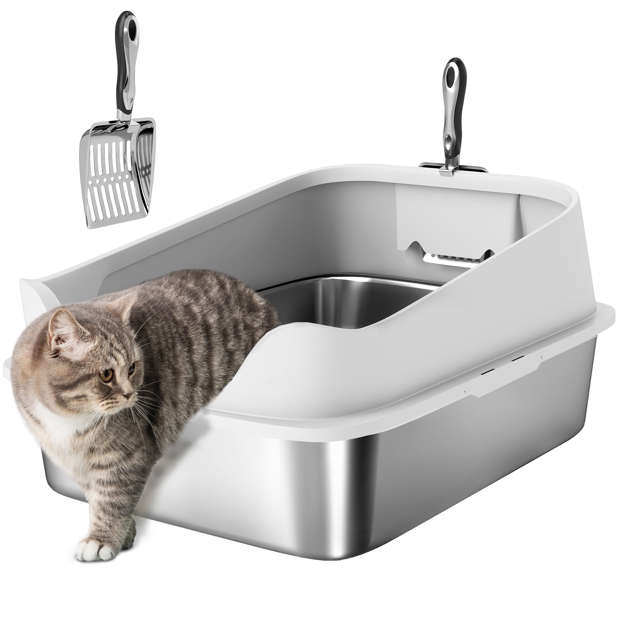 Click here for Pawhut Xl Cat Litter Box Stainless Steel  High Sid... prices
