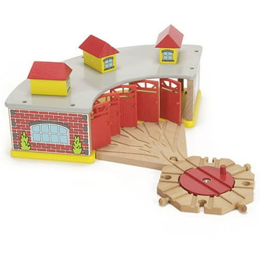 Melissa & Doug Deluxe Wooden Railway Train Set (130+ pcs) - Walmart.com