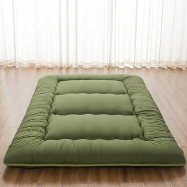 Portable Extra Thick Futon Floor Mattress - memory foam guest bed with ...