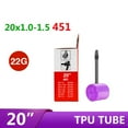 Ultralight 22g 20inch 451 20x1.0-1.5 bike Inner Tube TPU Tire for BMX451 bike - Walmart.com