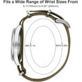 QIHE-Men's Nylon Slip-Thru Strap Watch with Military Time Easy Read ...
