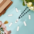 40Pcs 201 Stainless Steel Pendants Stamping Blank Tag Rectangle Charm ...