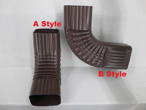 Aluminum Offset Downspout Elbow (3×4 B, ALMOND)