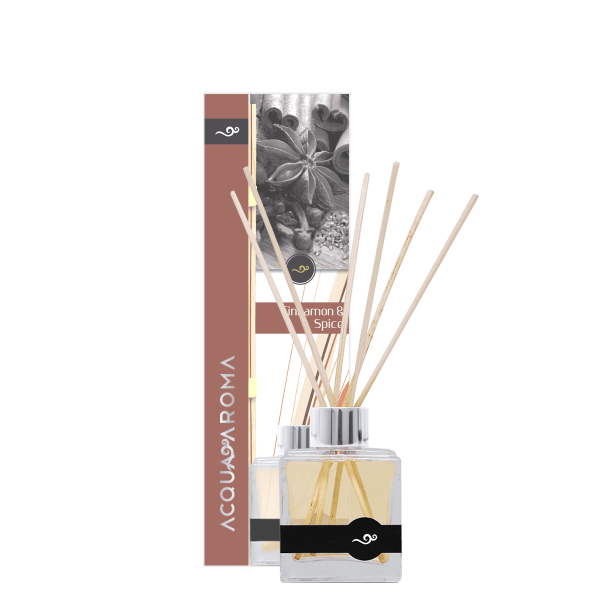 Acqua Aroma Cinnamon & Spice Reed Diffuser 3.4 FL OZ (100ml) Gift Set ...
