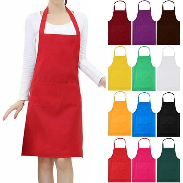 Grofry Kitchen Apron With Pocket Waterproof Oil Proof Sleeveless Grease
