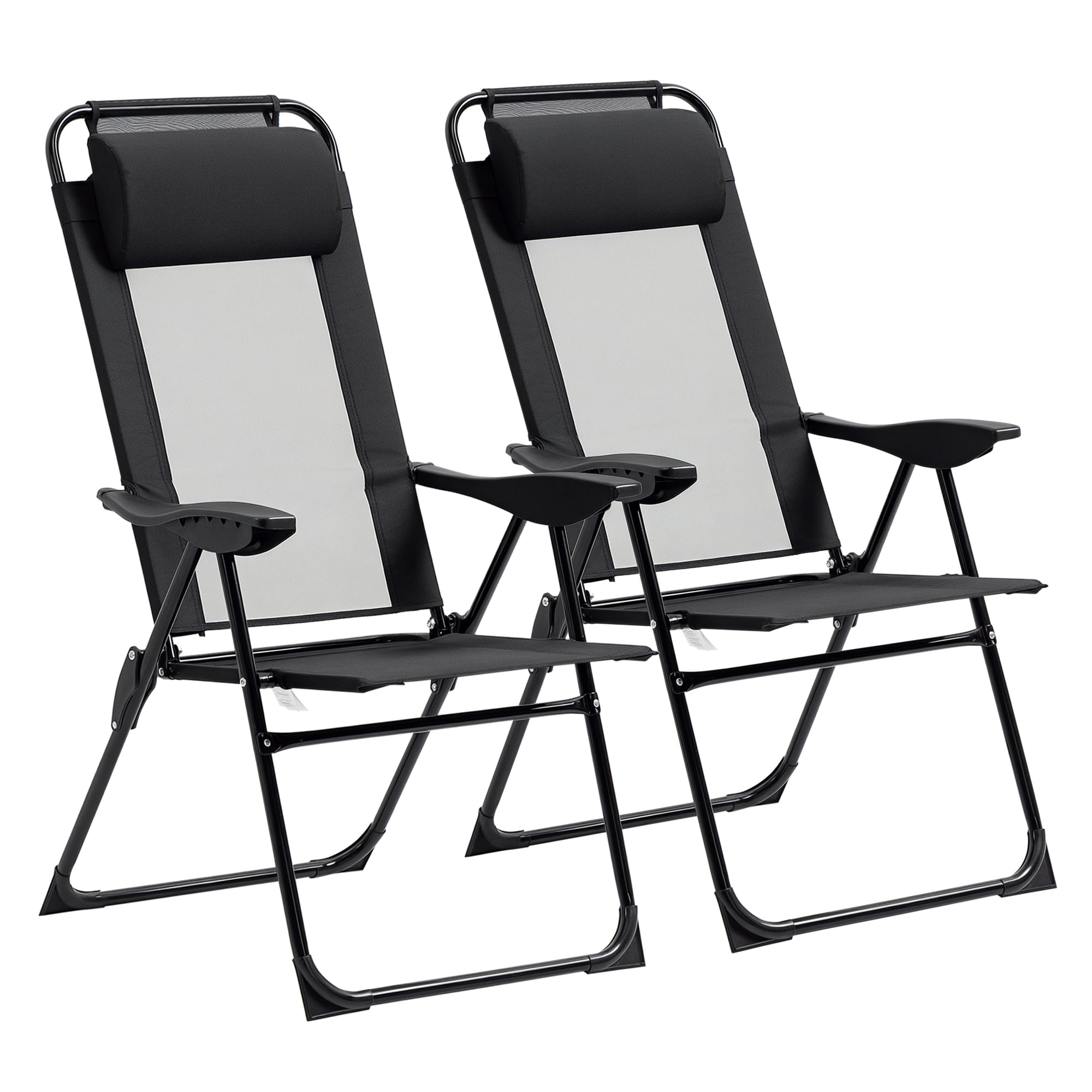 Click here for Outsunny Double Camping Chairs Foldable W/ Reclini... prices