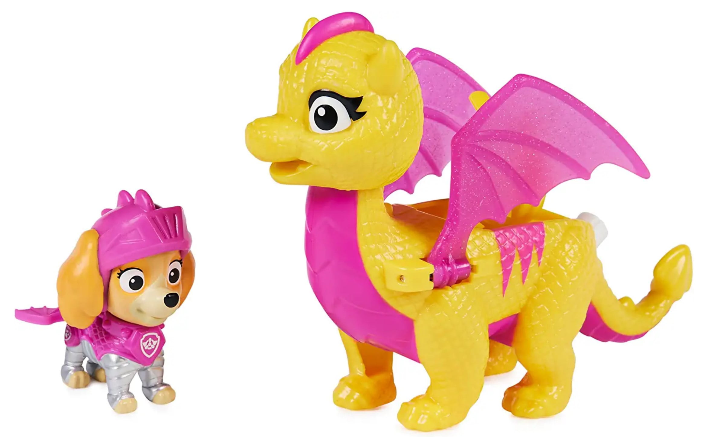 Paw Patrol, Rescue Knights Skye and Dragon Scorch Action Figures Set ...