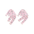 AIGUR Mommy and Me Matching Pajamas Santa Print Button Down Long Sleeve ...