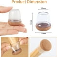 24 Pcs Chair Leg Caps with Wrapped Felt,Clear Silicone Chair Leg Floor ...