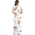 Asklazy Womens Short Sleeve Loose Plain Maxi Dress Casual Long Dress