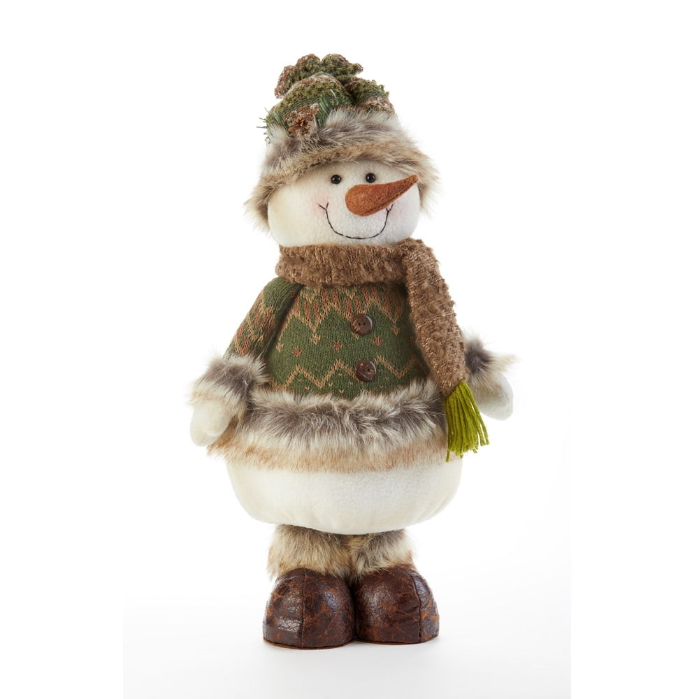 Standing Christmas Timber Snowman Figurine 18.2 Inches Tall - Walmart ...