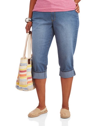 Faded Glory Comfort Waist Capri - Walmart.com