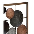 DecMode Multi Colored Metal Overlapping Round Cutouts Geometric Wall ...