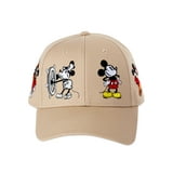 Disney's Mickey Mouse Character Embroidered Adult Baseball Cap in Khaki ...