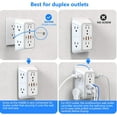 LINYAN-Outlet Extender Surge Protector - 6 Outlet Splitter with 4 USB ...