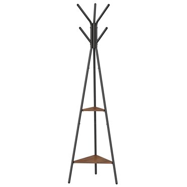 MyGift 2.5-Foot Gold Metal Wall Mounted Coat /Hat Rack, Modern Tree ...