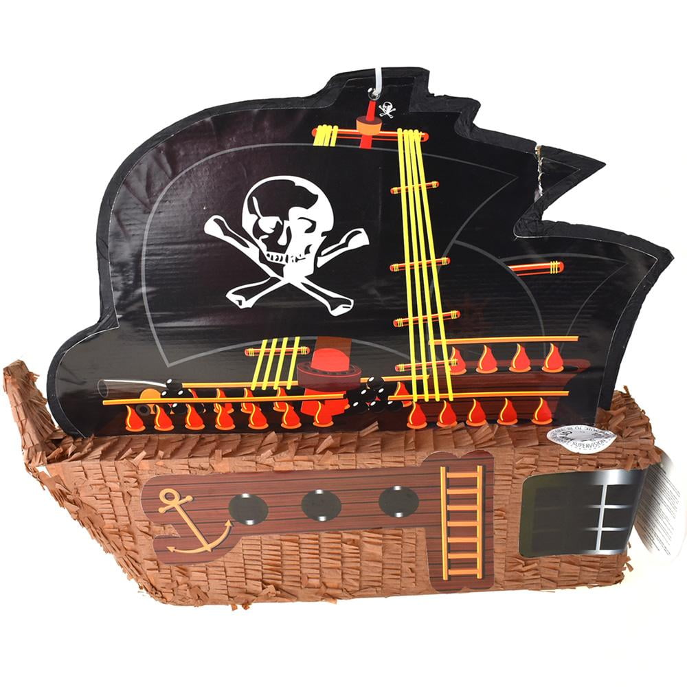 Pirate Ship with Sail Pinata, Brown, 20-1/4-Inch - Walmart.com
