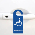 Melitt, Handicap Parking Sign, 8.5x3.5 inch, 2 Pack Blue PVC Hang Tags ...